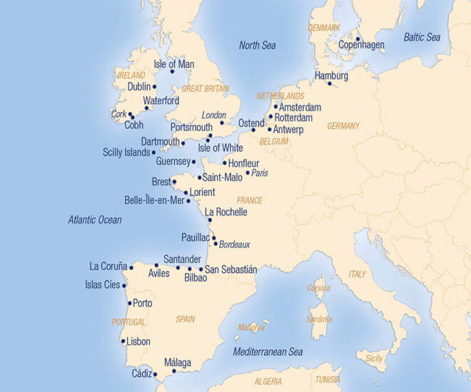 Map Of Atlantic Ocean Europe
